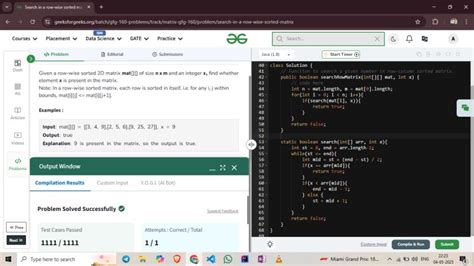 Day38 Gfg160challenge Java Datastructures Binarysearch Awanish Kumar Singh
