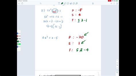 Factorising Video 5 Non Monic Quadratic Trinomials Youtube