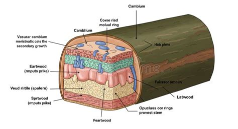Anatomy Of Tree Trunk Stock Vector Illustration Of Biology 244793911