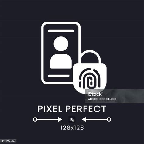 Multifactor Authentication White Solid Desktop Icon Stock Illustration