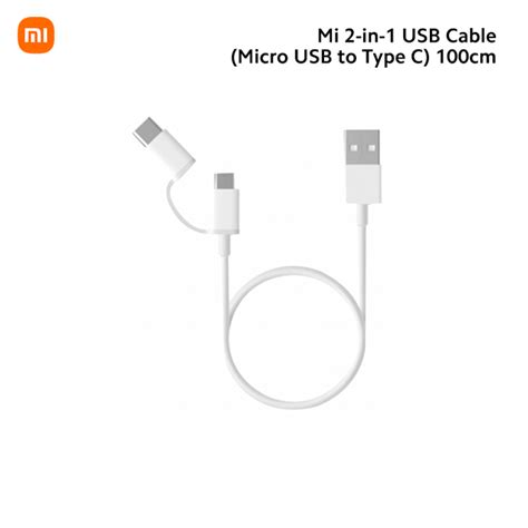 Xiaomi Mi In Usb Cable Micro Usb To Type C Cm White Lazada Ph