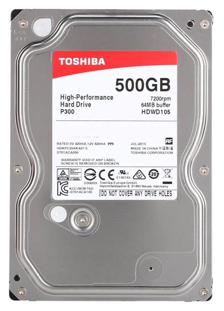 Жесткий диск 500 ГБ Toshiba (3.5", 7200 об/мин, 64 МВ, SATAIII ...
