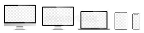 Device Screen Set Laptop Smartphone Tablet Computer Monitor Vector