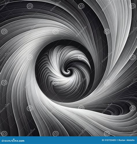 Spiral Illusion Mesmerizing Black White Stock Illustration