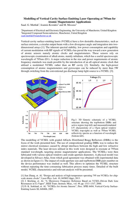 Pdf Modelling Of Vertical Cavity Surface Emitting Laser Operating At