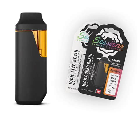 Sessions Cannabis Extract 1g Whiskey River Cured Resin All In One Vape