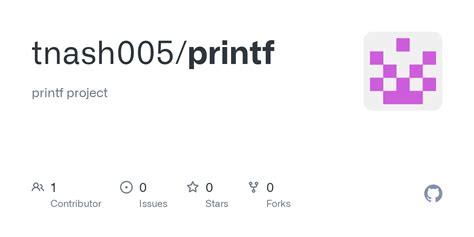 github tnash005 printf printf project
