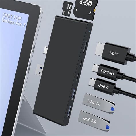 Surface Pro 7 Docking Station 7 In 2 Usb Hub With 4k Hdmi