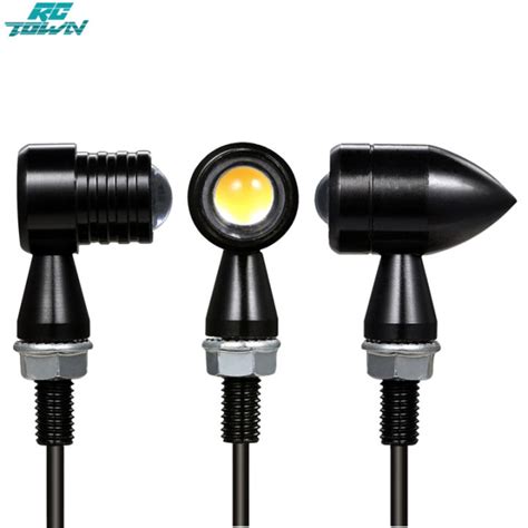 ย้อนยุคมินิสัญญาณเลี้ยว Led รถจักรยานยนต์1คู่ไฟสัญญาณไฟเบรกลูกปัดโคมไฟ