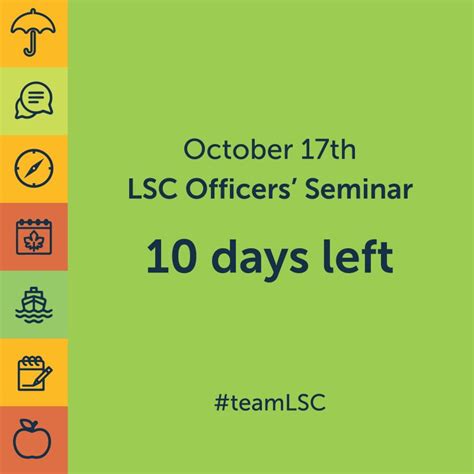 lsc on linkedin 10 days until the autumn lsc officers seminar 🚢 join