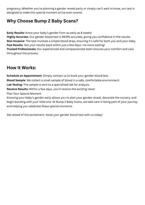 PPT Celebrate Early With Bump Baby Scans Accurate Gender Blood Test PowerPoint Presentation