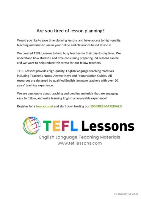 First Conditional Esl Lesson Plan Ge… English Esl Worksheets Pdf And Doc