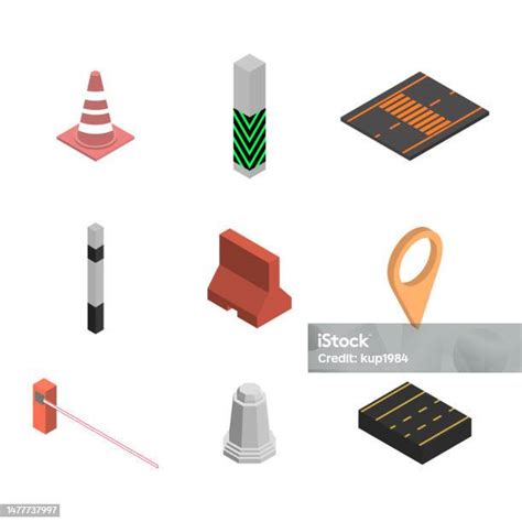 건설 설계 요소 평면 3d 등각 투영 스타일 3차원 형태에 대한 스톡 벡터 아트 및 기타 이미지 3차원 형태 거리 거친 Istock