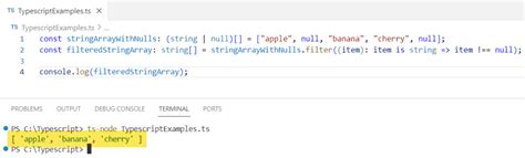How To Remove Null Values From An Array In Typescript