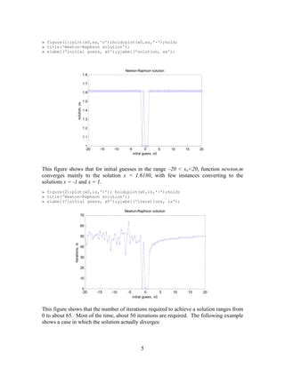 Non Linearequationsmatlab PDF