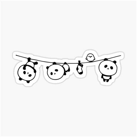 Funny Cute Pandas Hanging Out Sticker For Sale By Saidelhofy Redbubble