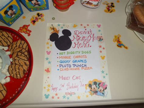 Mickey Mouse Menu