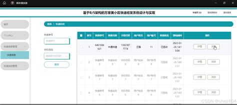 基于ssmvue基于bs架构的万家美小区快递收发系统设计与实现【开题程序论文】 Csdn博客