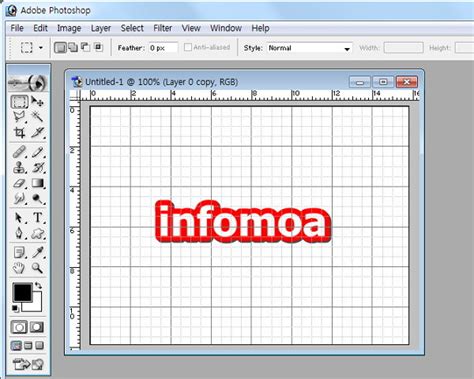 포토샵 눈금자 설정하기