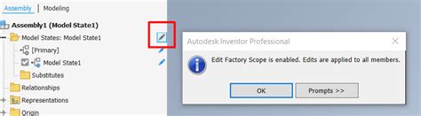In Inventor Part Or Assembly Changes Made In One Model State Are Not Performed In The Other
