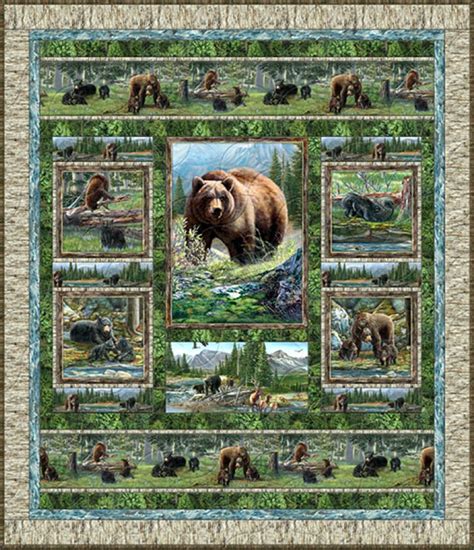 Bear Meadow Free Quilt Pattern Quilts Picture Quilts Panel Quilts