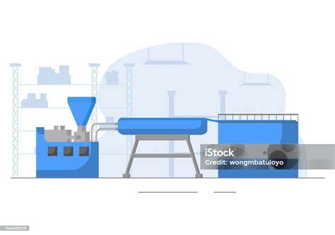배경에 적합한 생태 환경을 보호하기 위해 휴지통 유기 종이 또는 플라스틱으로 기계 재활용 공정 평면 일러스트레이션의 웹 벡터에 대한 스톡 벡터 아트 및 기타 이미지 Istock