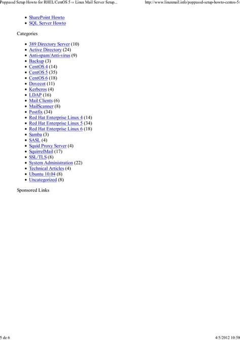 poppassd setup howto for rhel cent os 5 ‹‹ linux mail server setup and