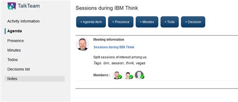 Talkteam Meeting App In Ibm Connections For On Prem And Cloud Angioni S Blog