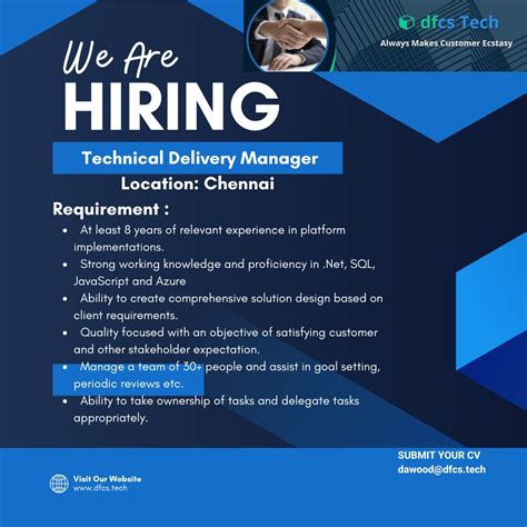 Product Development Company Is Looking For Technical Delivery Manager