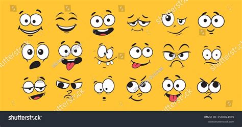 Comic Character Expression Vector Set Stock Vector Royalty Free 2508024939 Shutterstock