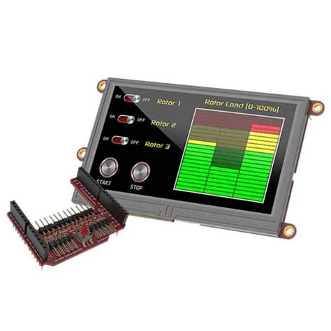 4 3 inch arduino display module kit 4d systems ulcd 43dt ar digiware