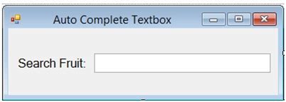 How To Create An Autocomplete Textbox In CSharp Code Dev