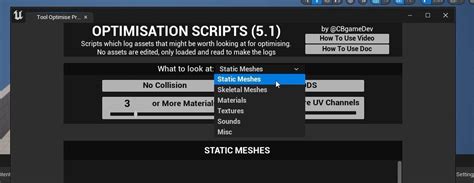 project optimise tool unreal engine how to use — cbgamedev