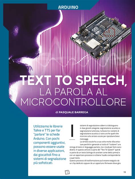 Arduino E La Sintesi Vocale Trasformare Il Testo In Parole Con Talkie