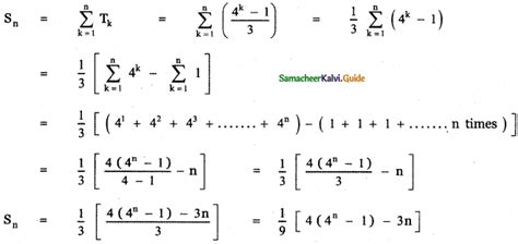 Samacheer Kalvi Th Maths Guide Chapter Binomial Theorem Sequences And Series Ex TN