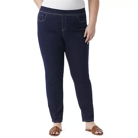 Plus Size Gloria Vanderbilt Knitology Amanda Pull On Jeans