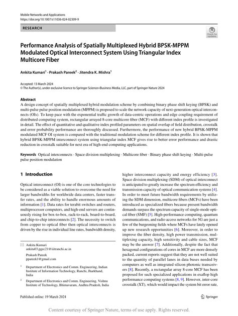Performance Analysis Of Spatially Multiplexed Hybrid Bpsk Mppm