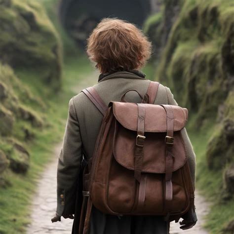Bilbo Baggins Carrying A Big Backpack Back View Pr Openart