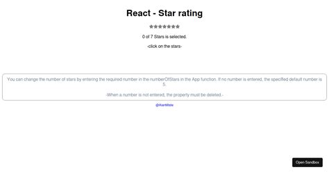 Star Rating Codesandbox Star Rating Codesandbox