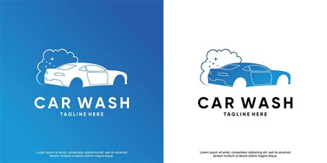Logotipo De Lavado De Autos Plantilla De Logotipo De Lavado De Autos