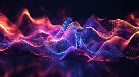 Premium Photo Vector Echo Audio Wavefrom Abstract Music Waves Oscillation Futuristic Sound