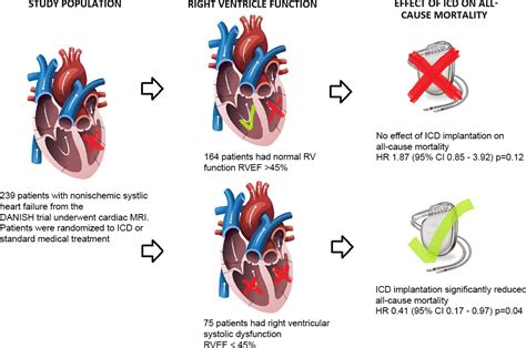 Right Ventricular Dysfunction And The Effect Of Defibrillator Implantation In Patients With