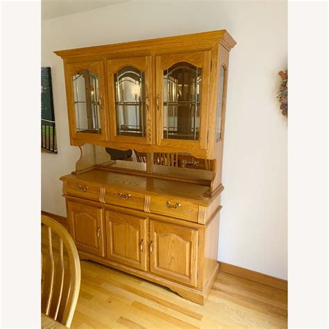 Solid Oak Dining Hutch Aptdeco