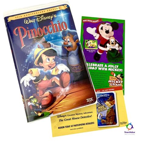 Pinocchio Vhs Video Tape 1999 Walt Disneys Classic 60th Anniversary
