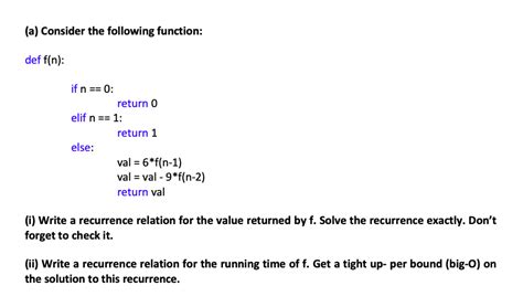 solved a consider the following function deff n i