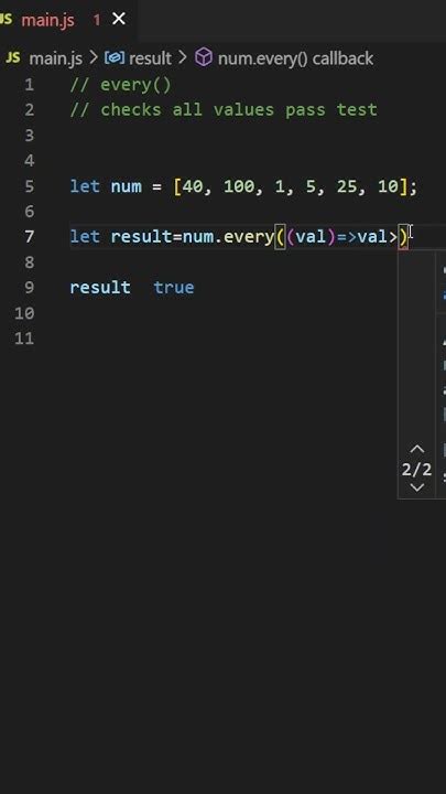 Javascript Every Method Youtube