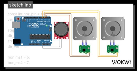 Stepper Control With Joystick Wokwi Esp32 Stm32 Arduino Simulator