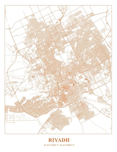 Premium Vector Cartel Map Of Riyadh Capital City Of Saudi Arabia