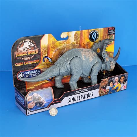 Mattel Jurassic World Primal Attack Camp Cretaceous Sinoceratops Ob Toys