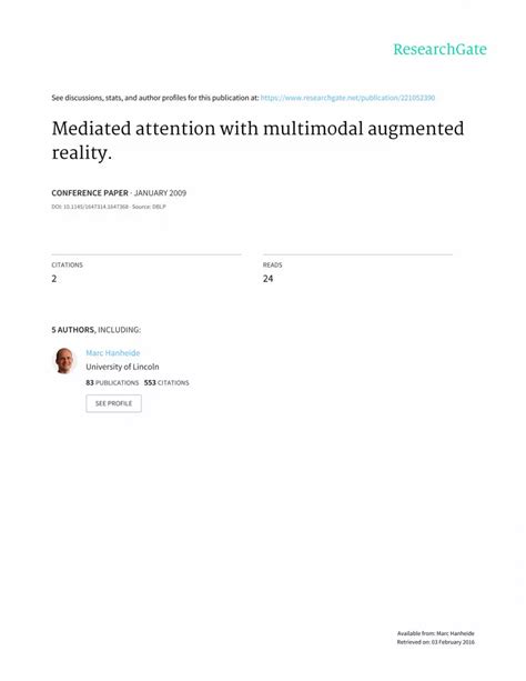 Pdf Mediated Attention With Multimodal Augmented Reality Dokumentips
